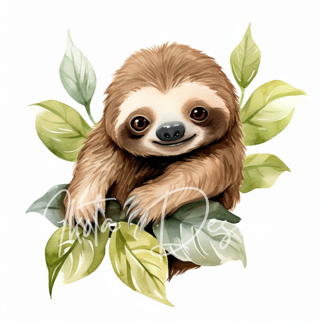 Adorable Cute Sloth Clipart 40 High Quality Jpgs Digital Planner, Junk ...