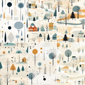 Modern Winter Digital Paper, Denim Seamless Repeat Pattern, Tumbler ...