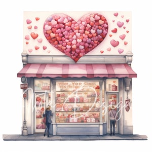 Valentine Candy Shop Clipart - 40 High Quality Jpgs - Digital Planner ...