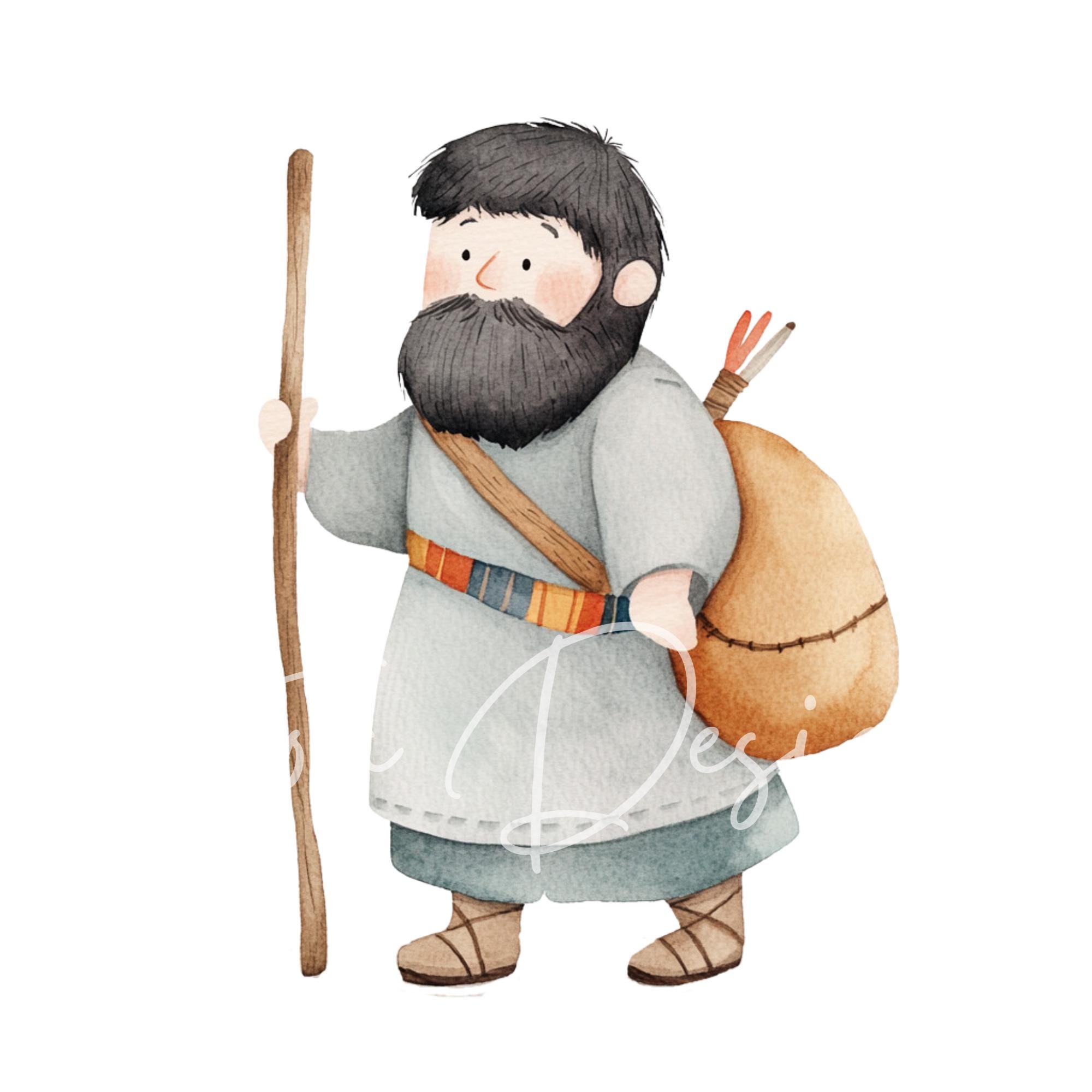 Abraham & Sarah Clipart - 30 PNG - Digital Planner, Junk Journaling ...