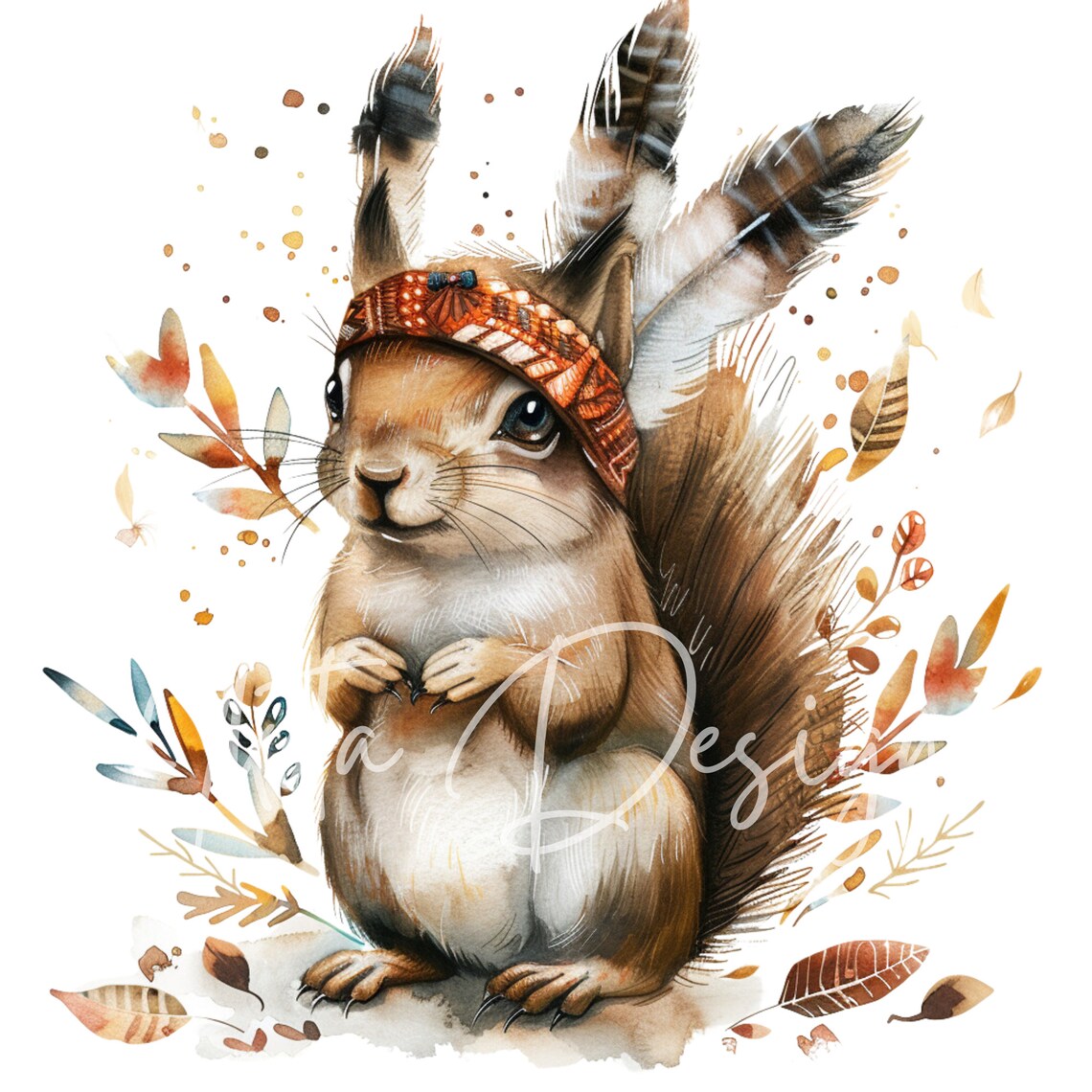 Tribal Squirrel Clipart 40 High Quality Pngs Digital Planner, Junk ...