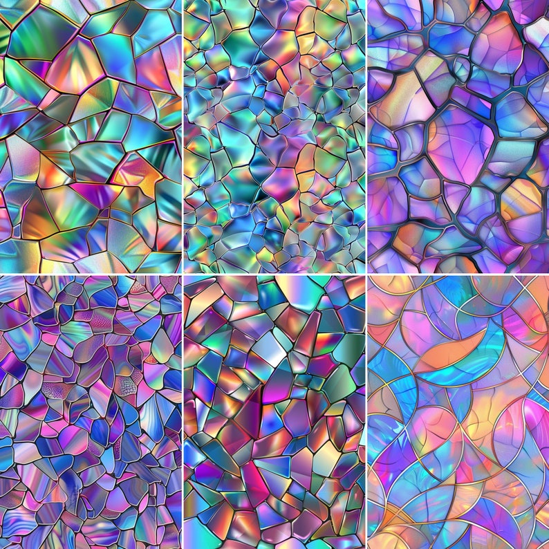 Stained Glass Seamless Repeat Pattern, Digital Papers, Background ...