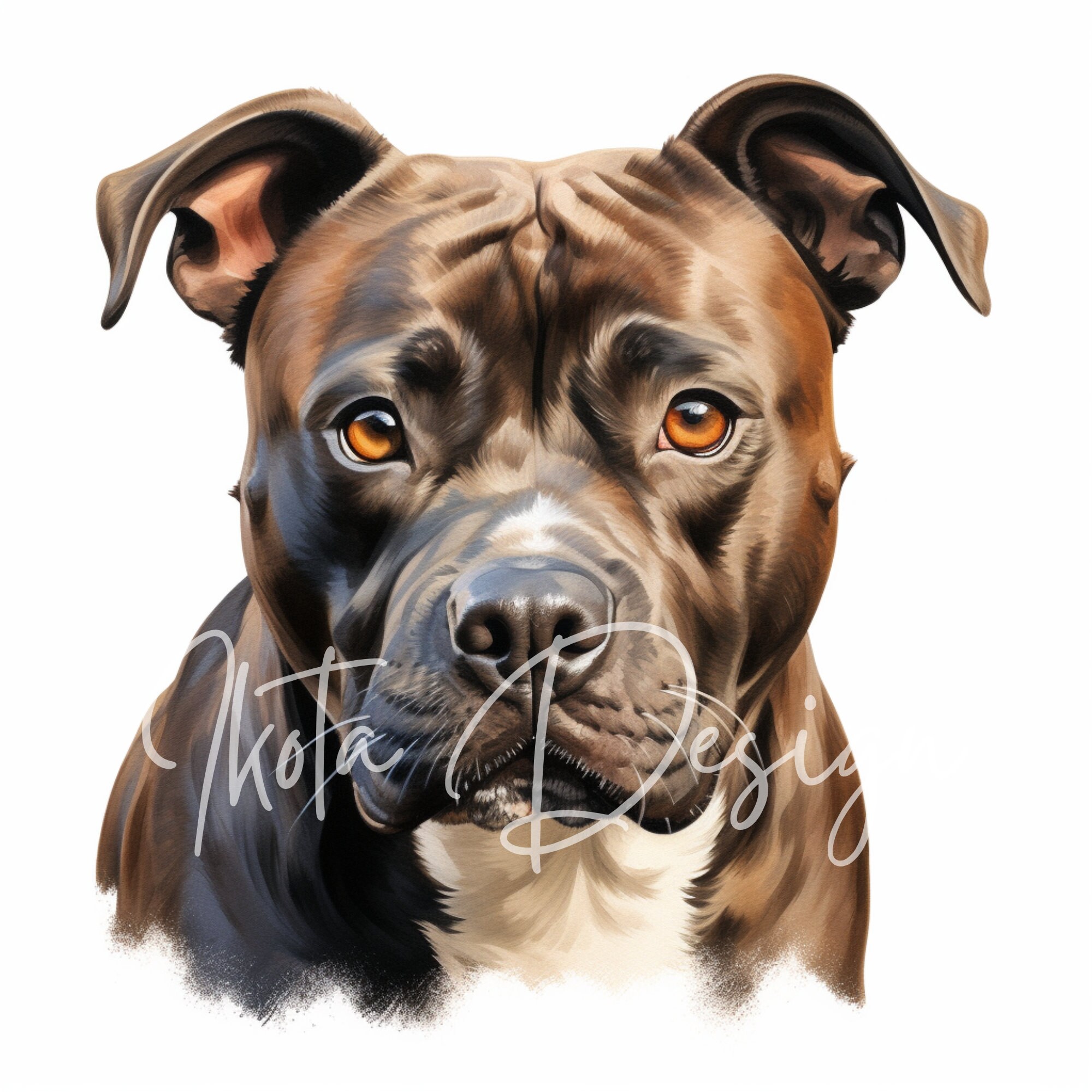 Staffordshire Bull Terrier Dog Clipart Collection, Muscular Loyal ...