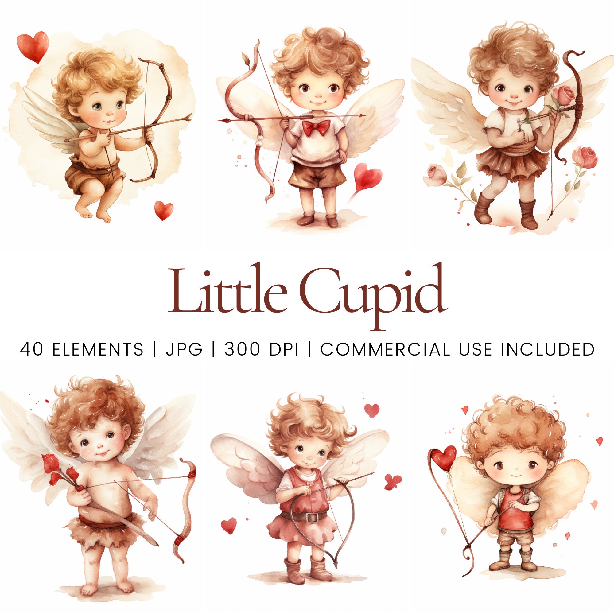 Little Cupid Clipart 40 High Quality Jpgs Digital Planner, Junk ...