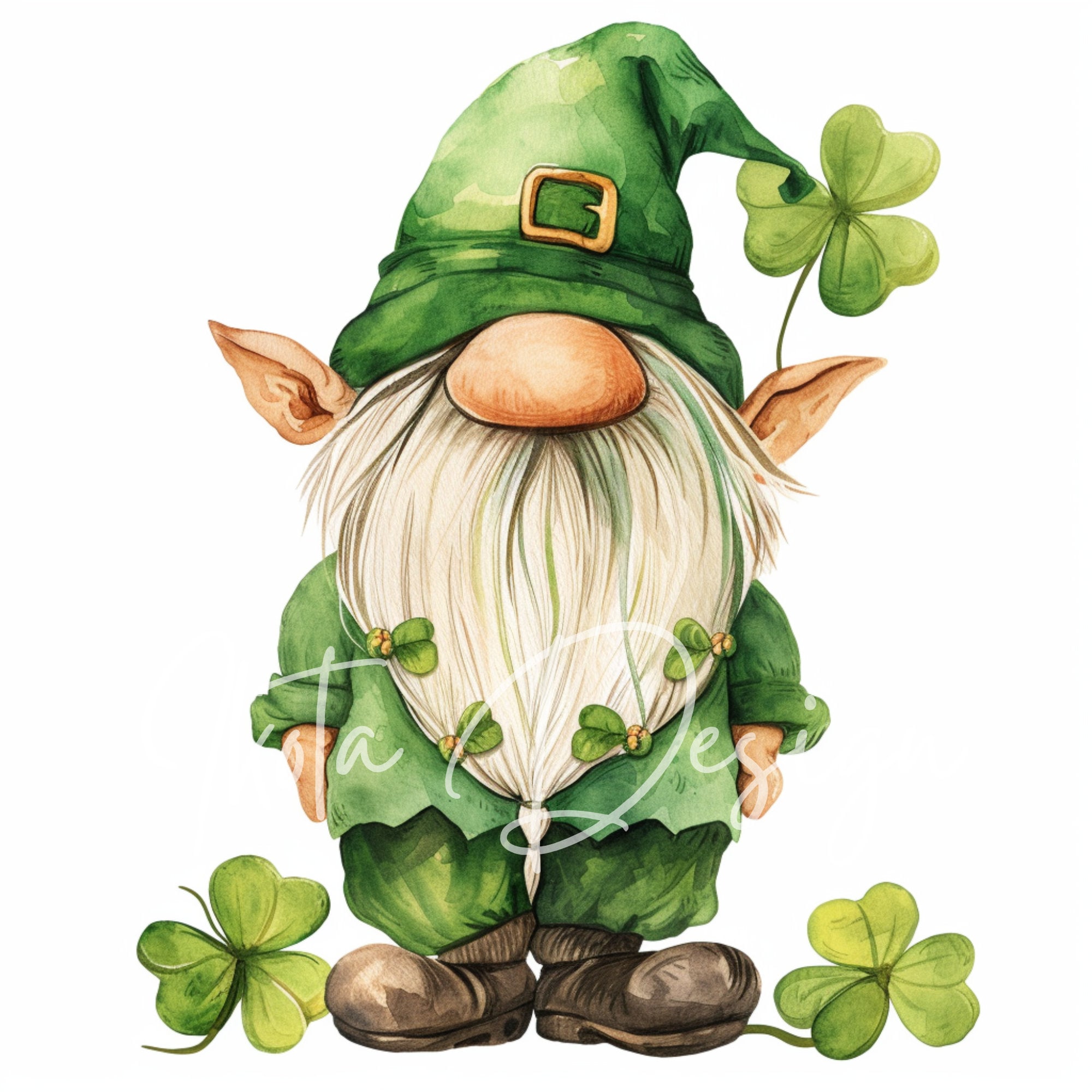St. Patrick's Day Gnome Clipart - 40 High Quality Jpgs - Digital ...