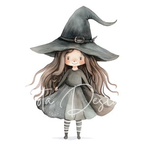 Little Witches Clipart - 40 High Quality Pngs - Digital Planner, Junk ...