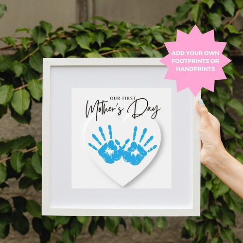 Mother's Day Printable Handprint Art Footprint Craft - Etsy