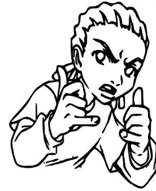 Boondocks Riley Freeman Coloring Page
