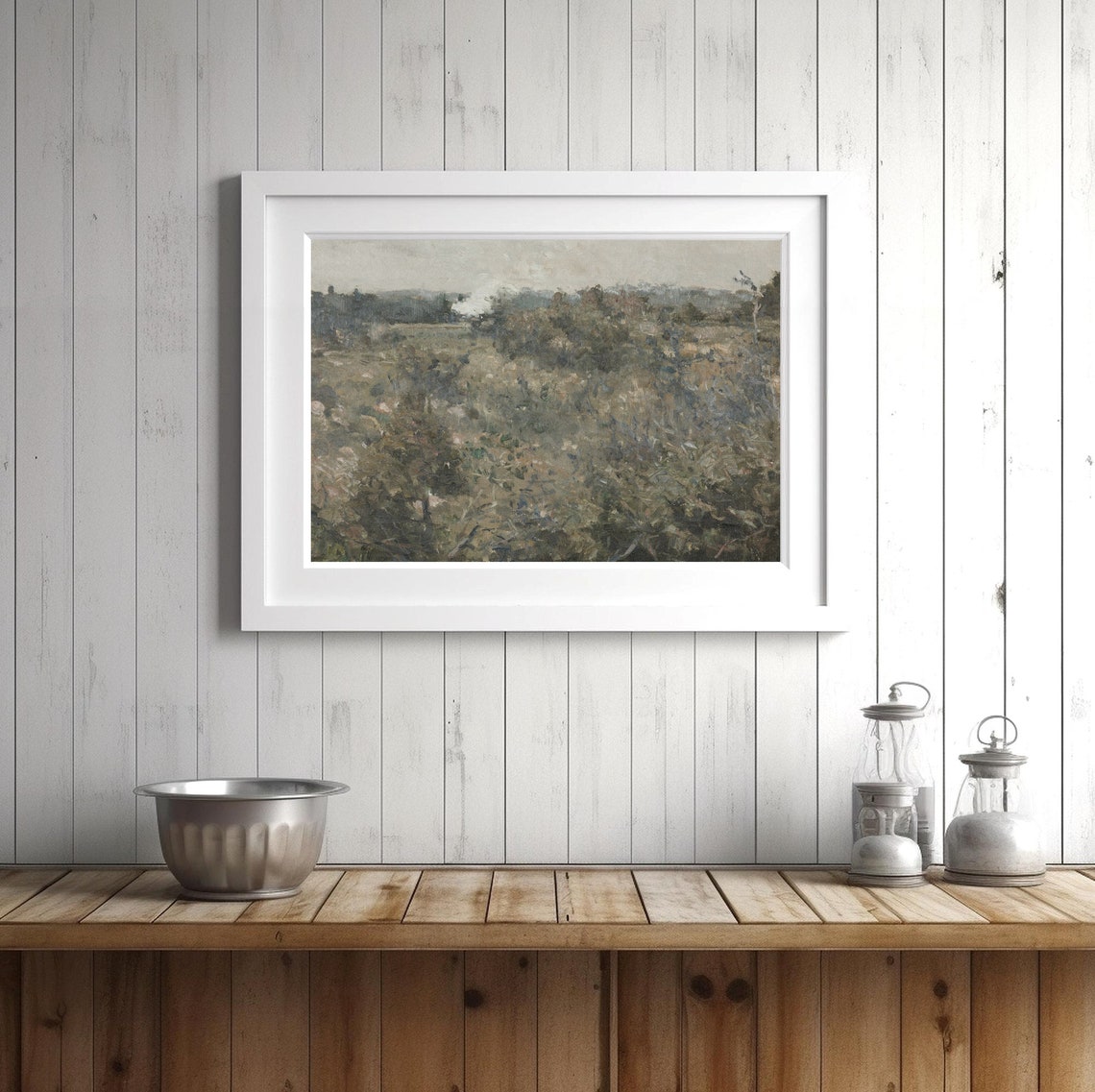 Printable Rustic Country Landscape Print | Wild West Art | Country ...