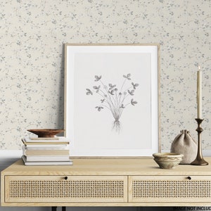 Neutral Botanical Print, Botanical Wall Art, Botanical Sketch ...