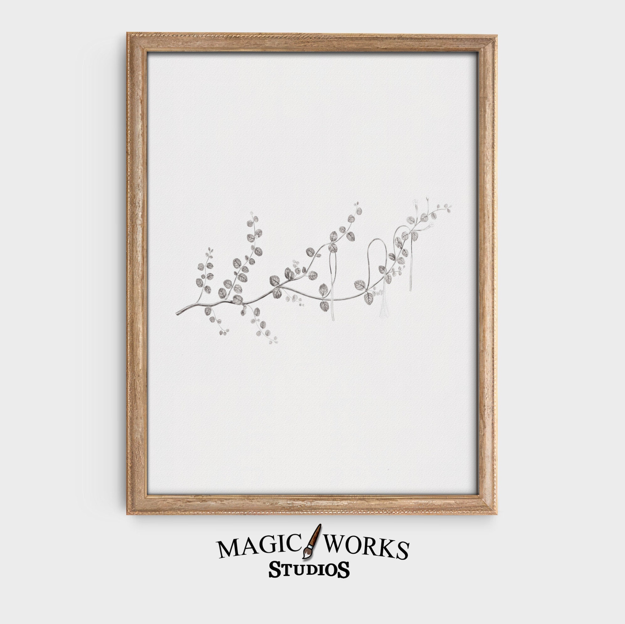 Neutral Botanical Print, Botanical Wall Art, Leaf Art, Botanical Prints ...