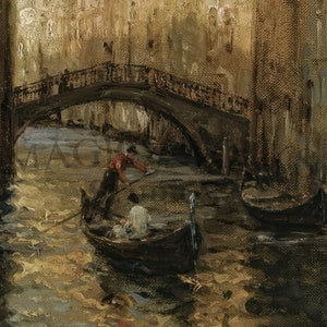 Printable Venice Art Print European Wall Art Venice Canal Painting ...