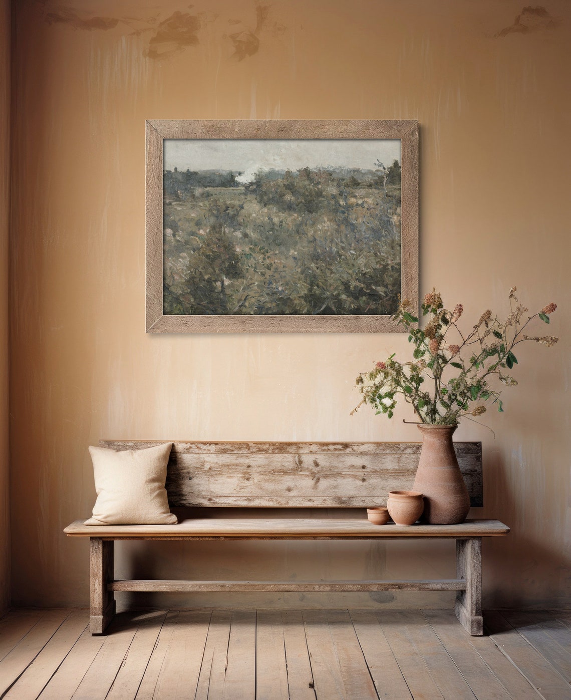 Printable Rustic Country Landscape Print | Wild West Art | Country ...