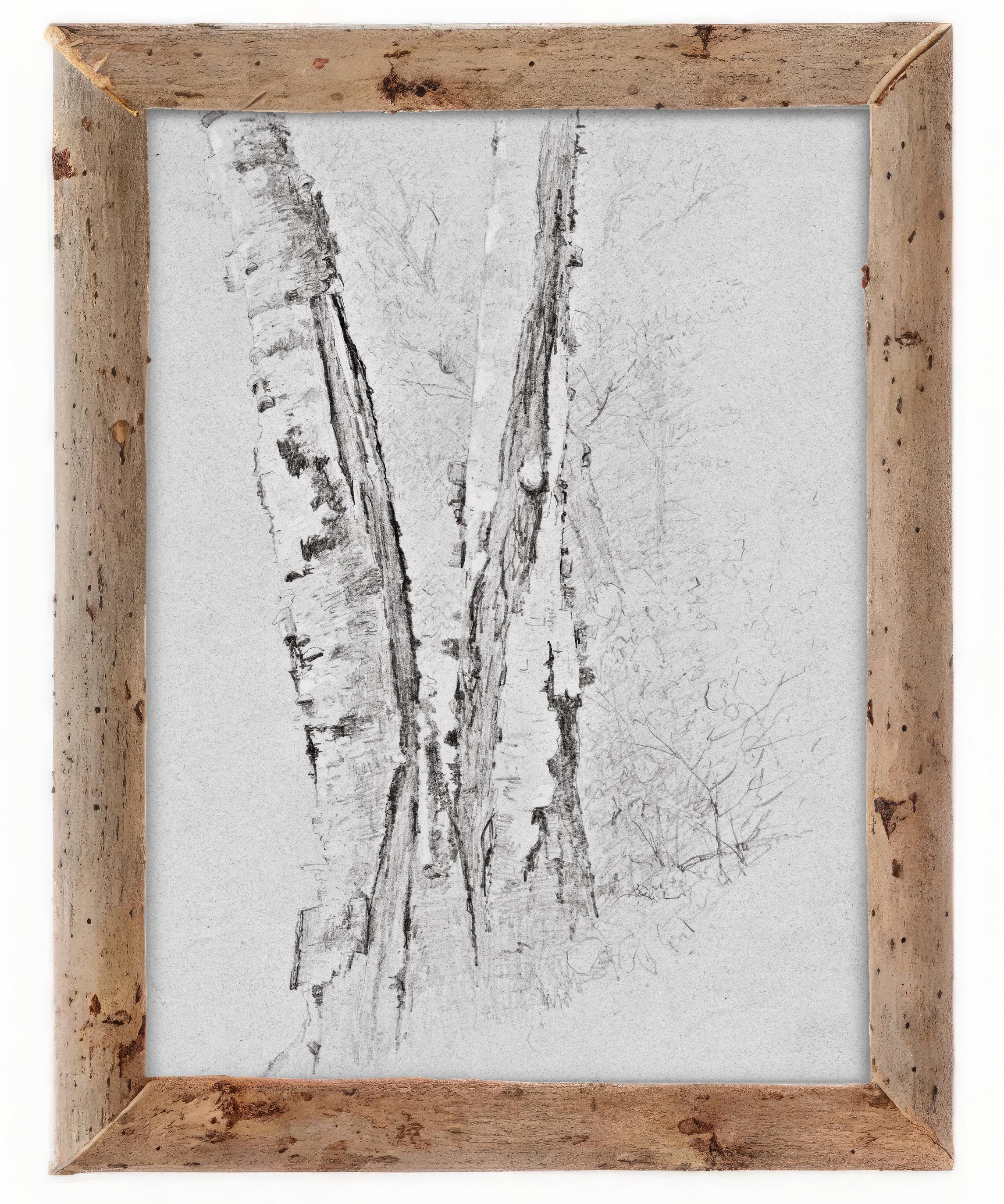 Aspen Tree Print Printable Digital Download, Rustic Wall Art, Black and ...