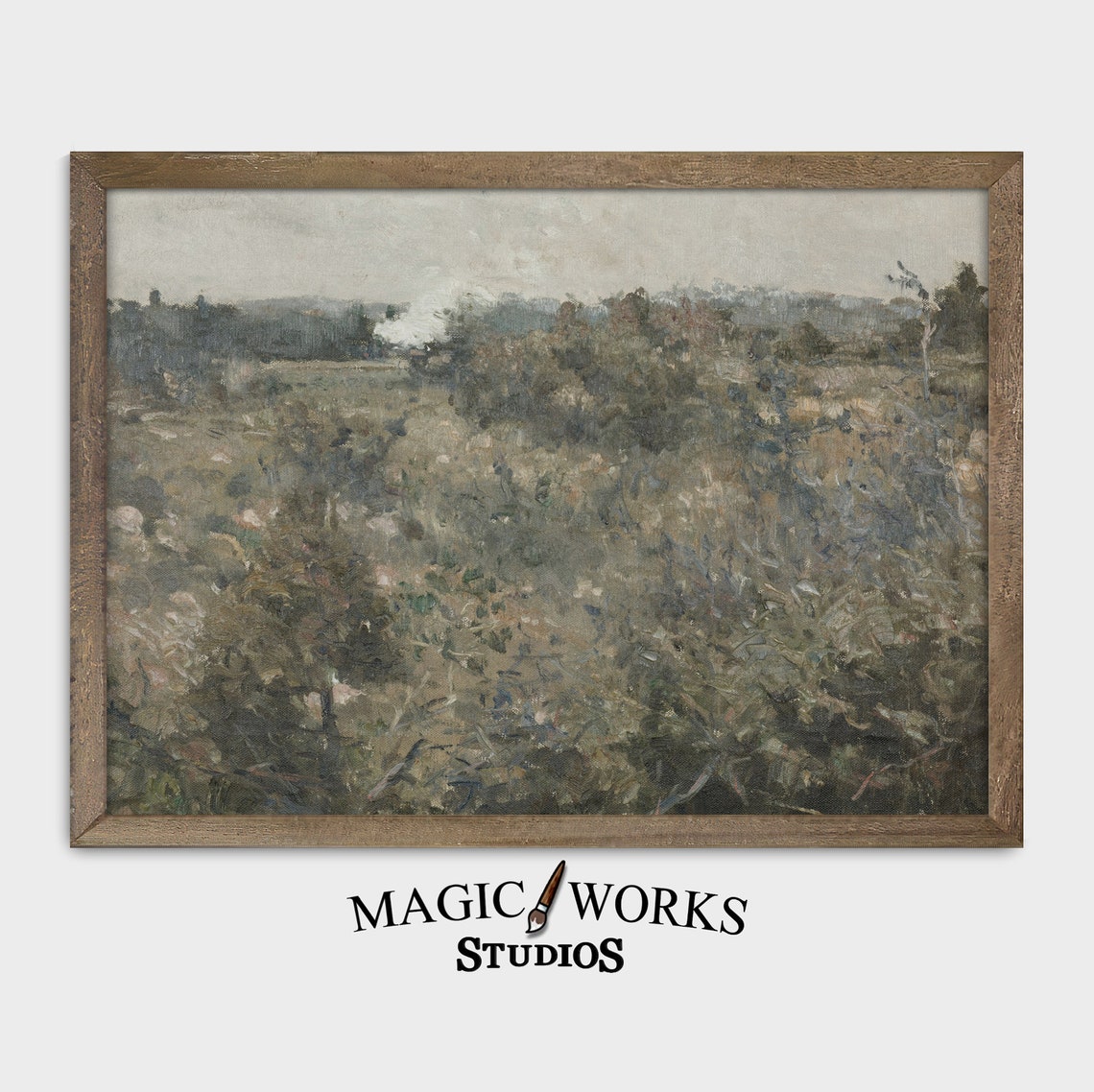 Printable Rustic Country Landscape Print | Wild West Art | Country ...