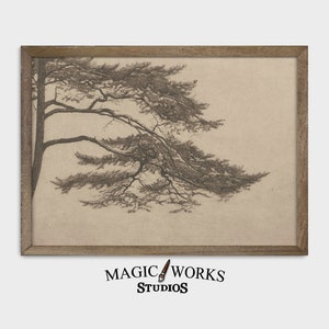 Tree Branch Print - Printable Wall Art, Vintage Black Tree Print ...