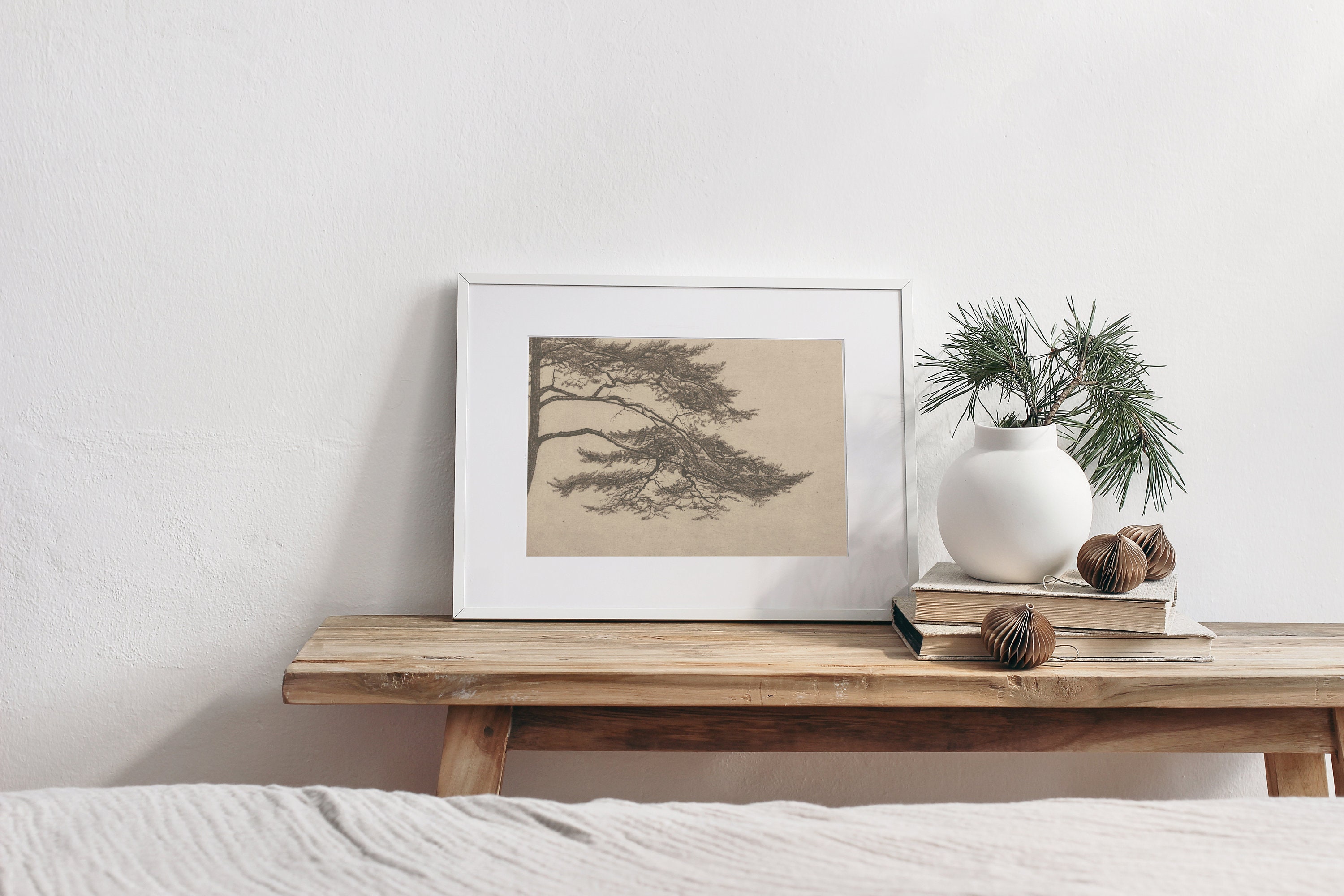 Vintage Printable Tree Painting Spreading Tree Branches Tree Branch ...