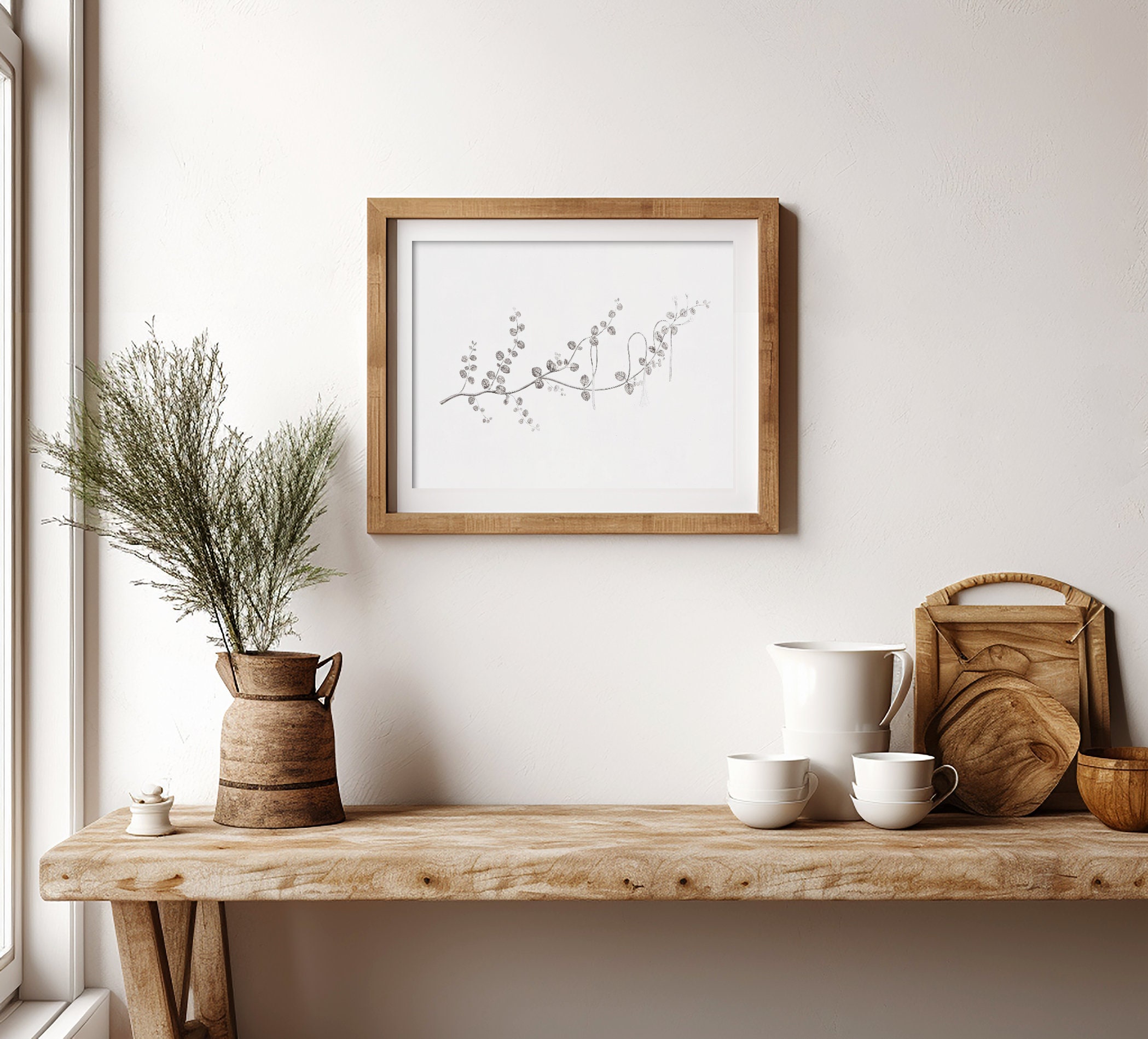 Neutral Botanical Print, Botanical Wall Art, Leaf Art, Botanical Prints ...