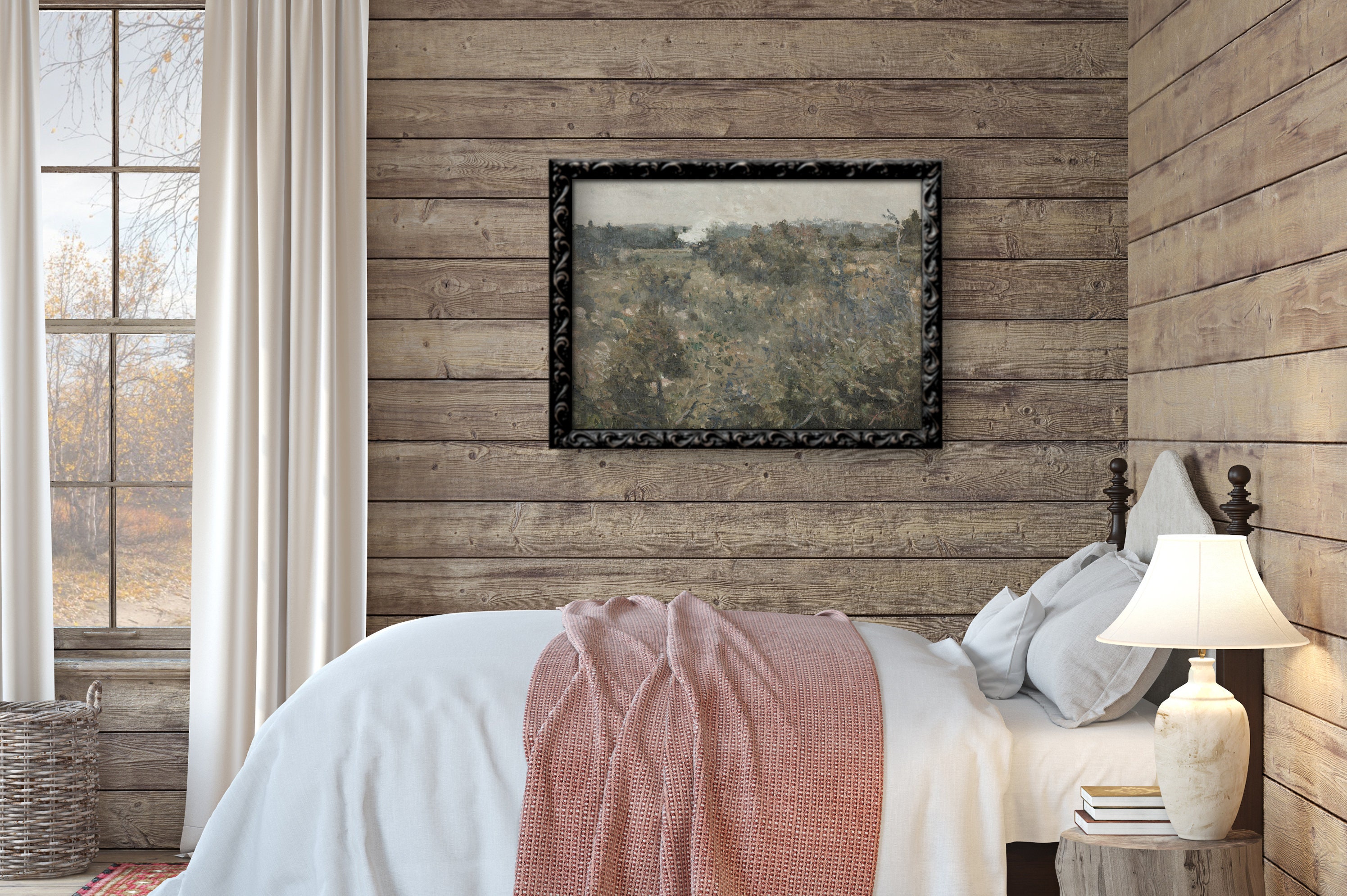 Printable Rustic Country Landscape Print | Wild West Art | Country ...