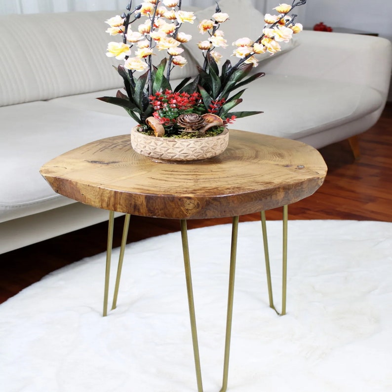 Chestnut Wood Handmade Log Coffee Table, Special Wood Polished, Table - Etsy