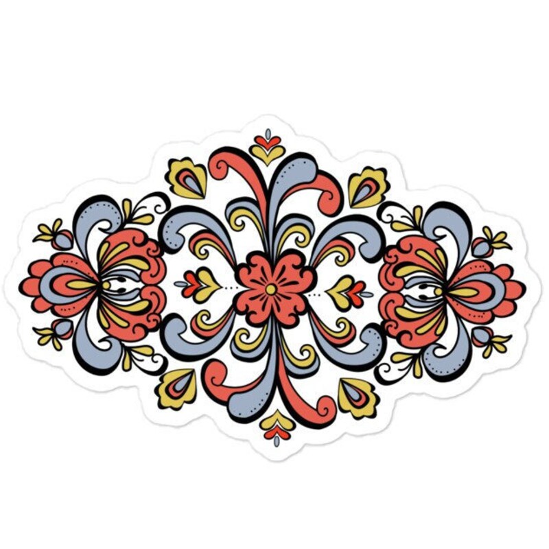 Rosemaling Sticker - Etsy