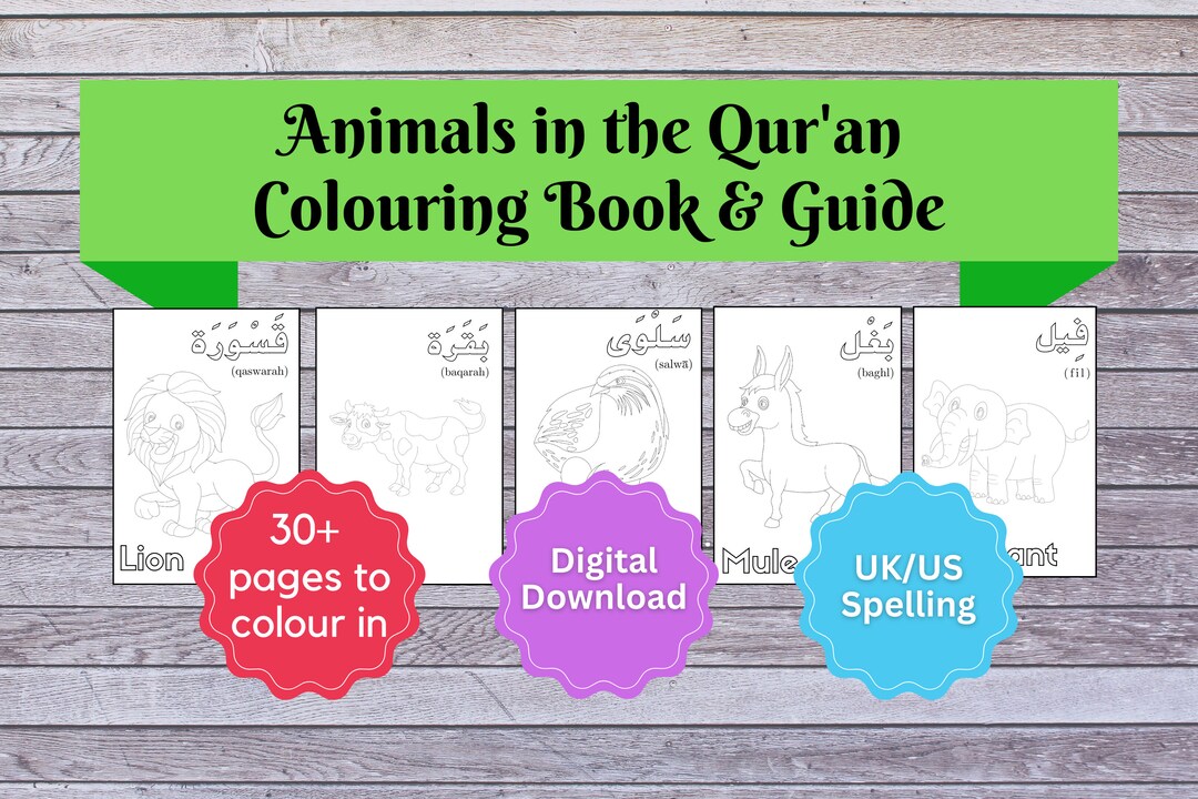 Animals in the Qur'an A Colouring Book and Guide - Ramadan Gift for ...