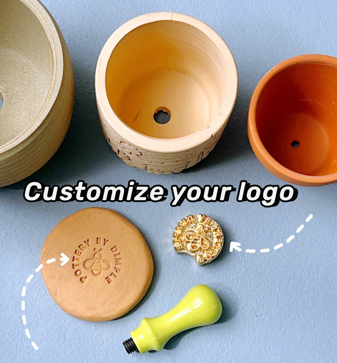 Clay Signature Custom, Custom Pottery Stamp, Brass Stamp for Pottery ...