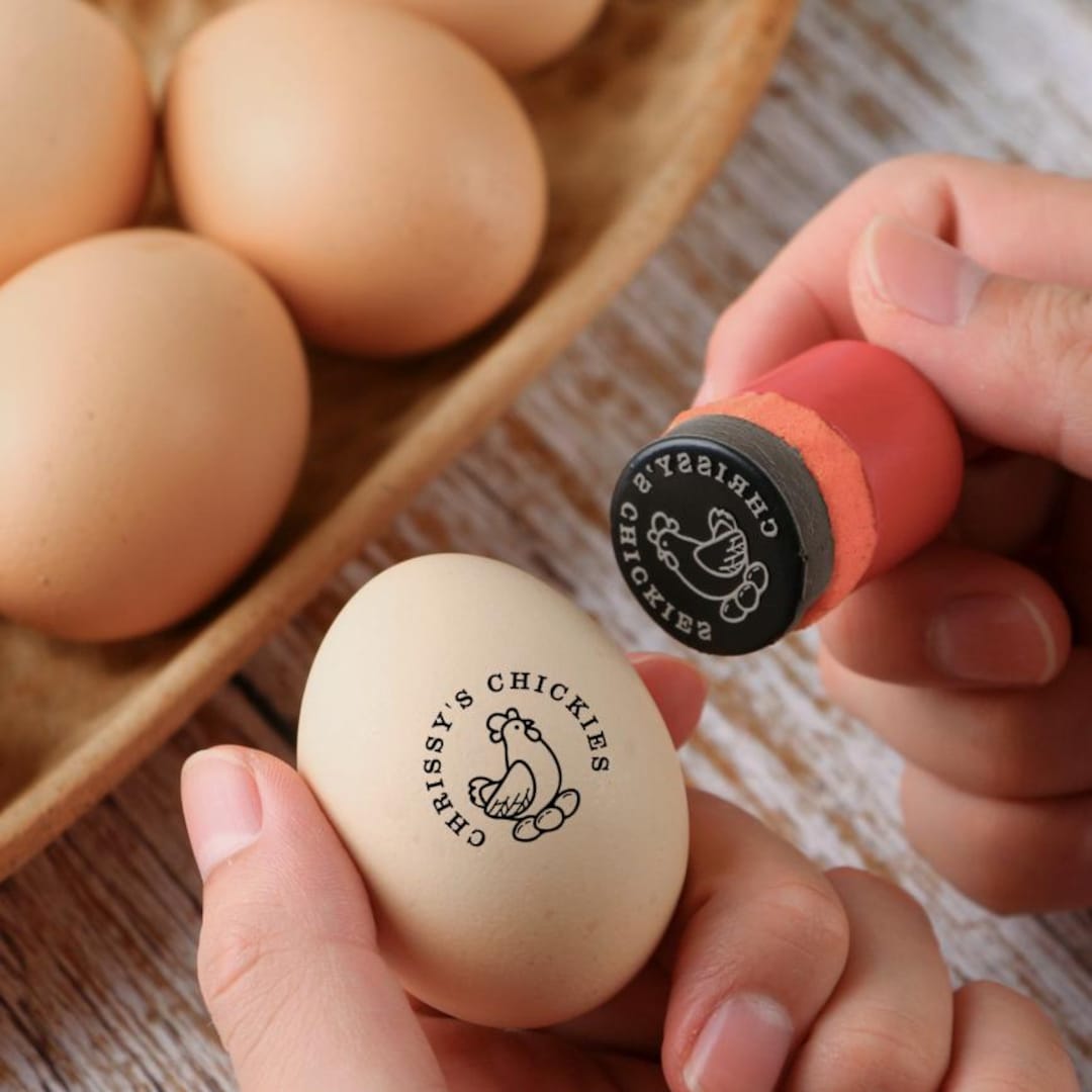 Personalized Egg Stamp | Custom Egg Stamp | Home Produce Stamp | Hens ...
