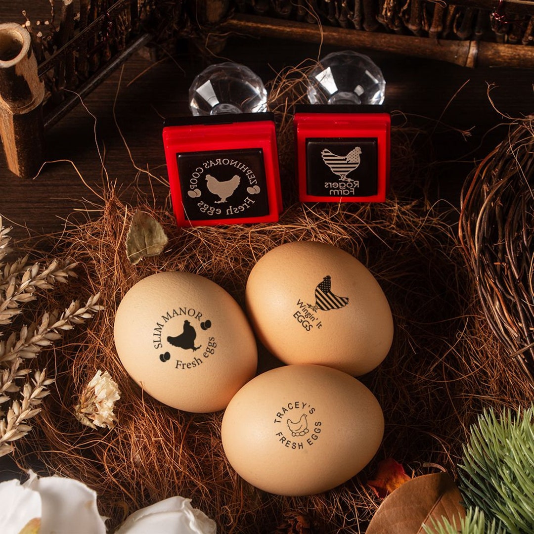 Personalized Egg Stamp Custom Egg Stamp Home Produce Stamp Hens Egg ...