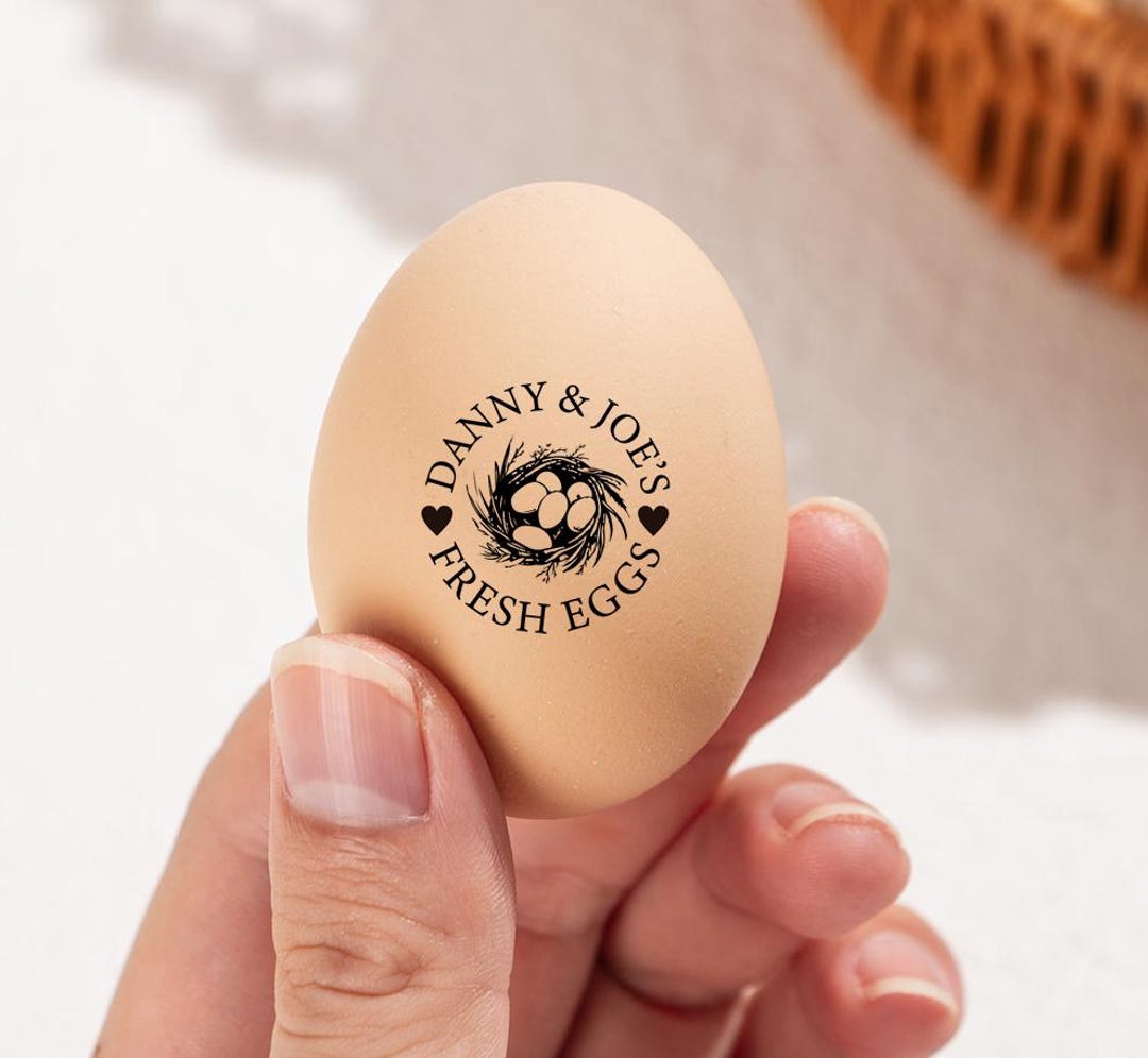 Custom Egg Stamp - Personalized Rubber Egg Stamp - Butt Nugget Egg ...