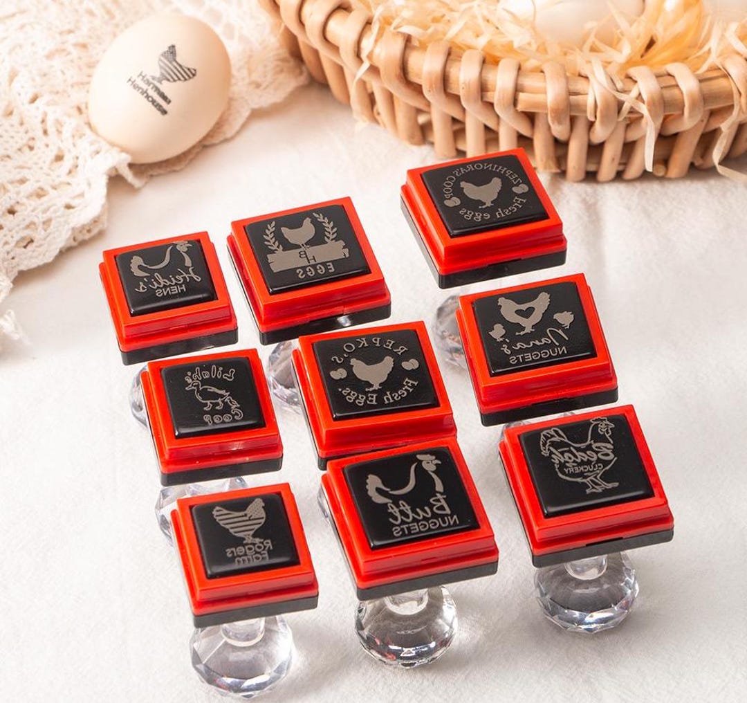 Personalized Egg Marking Rubber Stamp Kit, Chicken Egg Stamp, Stamp ...