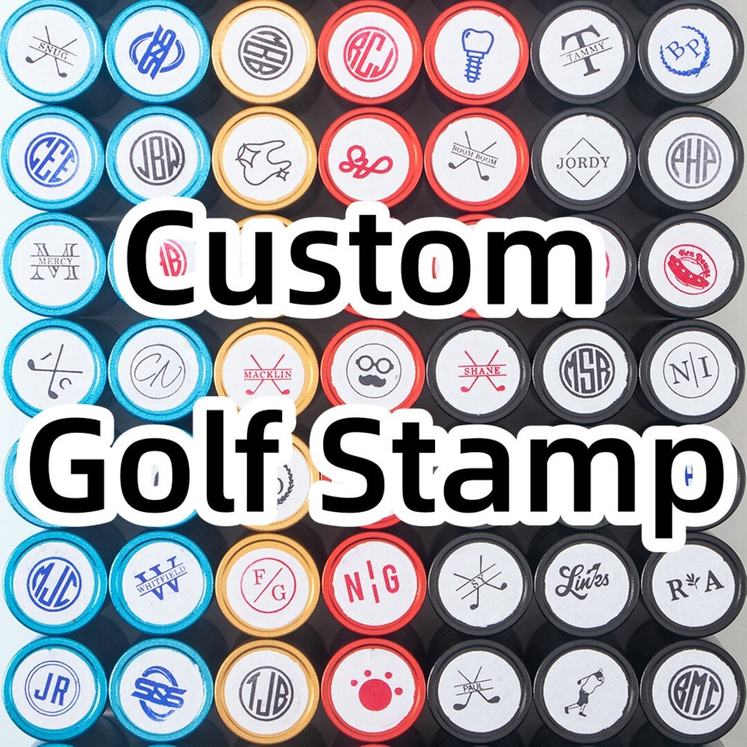 Custom Golf Ball Stamp/monogram Golf Ball Stamp/personalized Ball Stamp ...