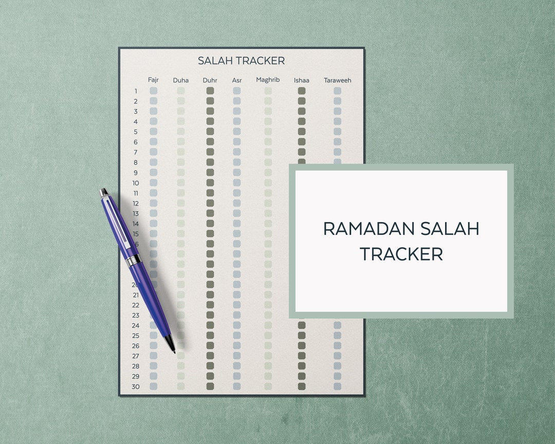 Salah Tracker, Tracker for Kids, Ramadan, Holy Month of Ramadan ...