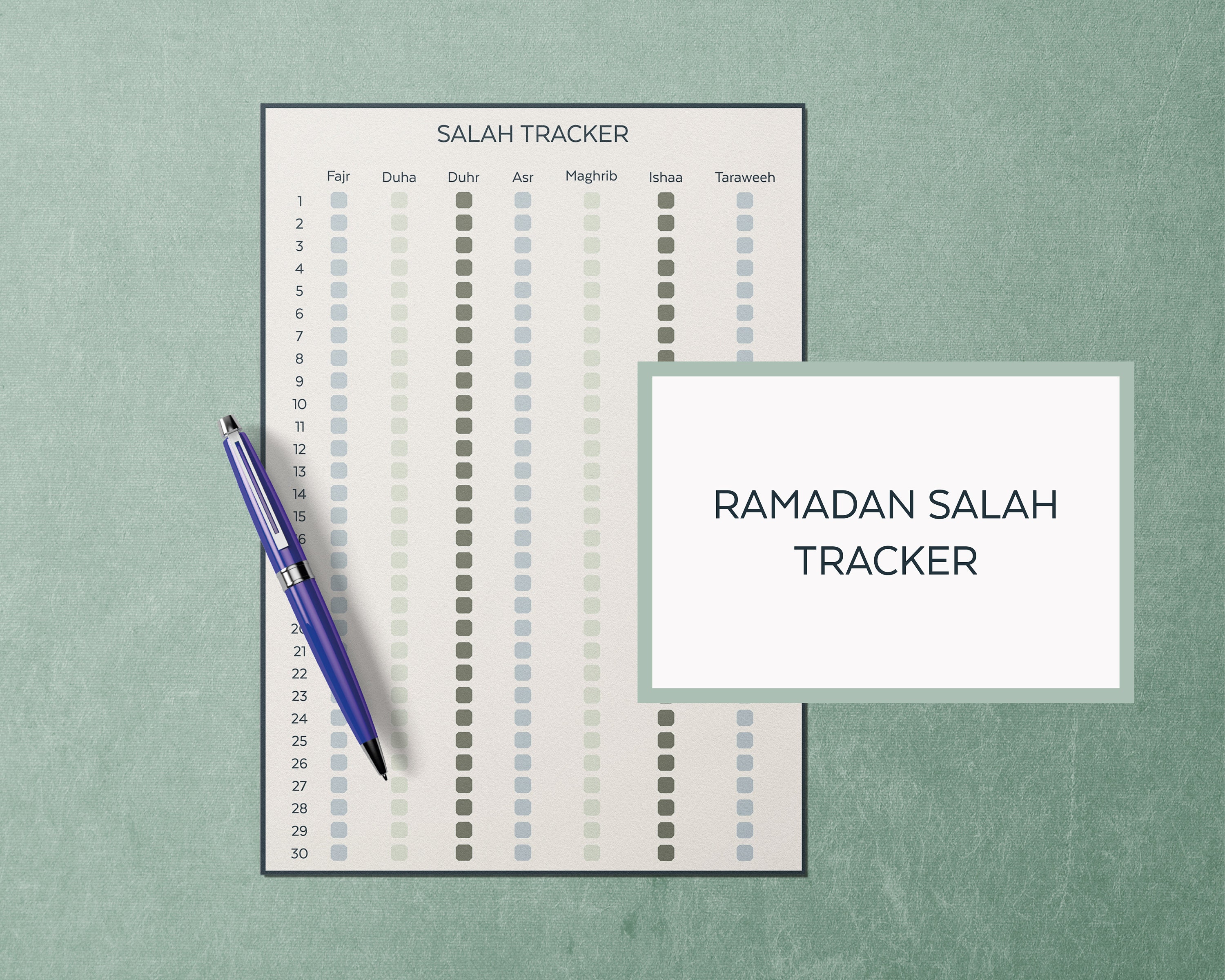 Salah Tracker, Tracker for Kids, Ramadan, Holy Month of Ramadan ...