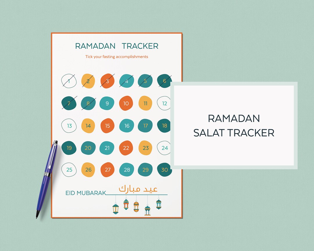 Salah Tracker, Tracker for Kids, Ramadan, Holy Month of Ramadan, 5 ...