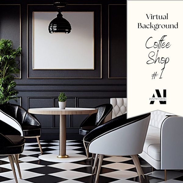 Zoom Coffee Shop Background - Etsy