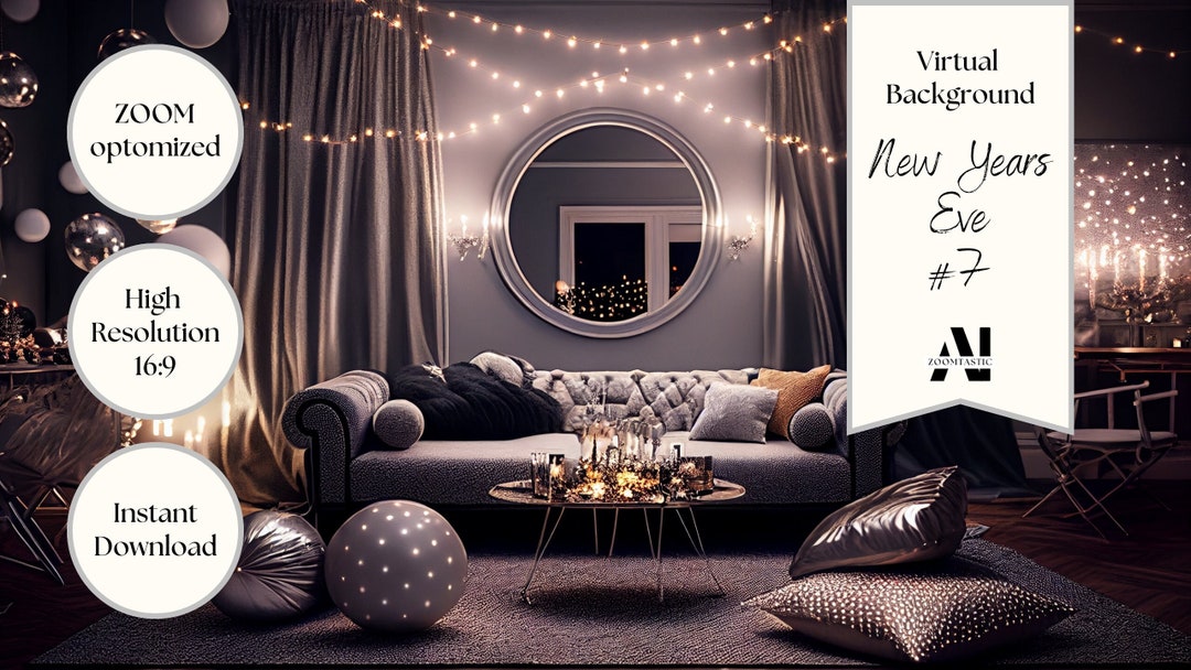Zoom Background New Year's Eve #7| Virtual Background | Zoom Home ...