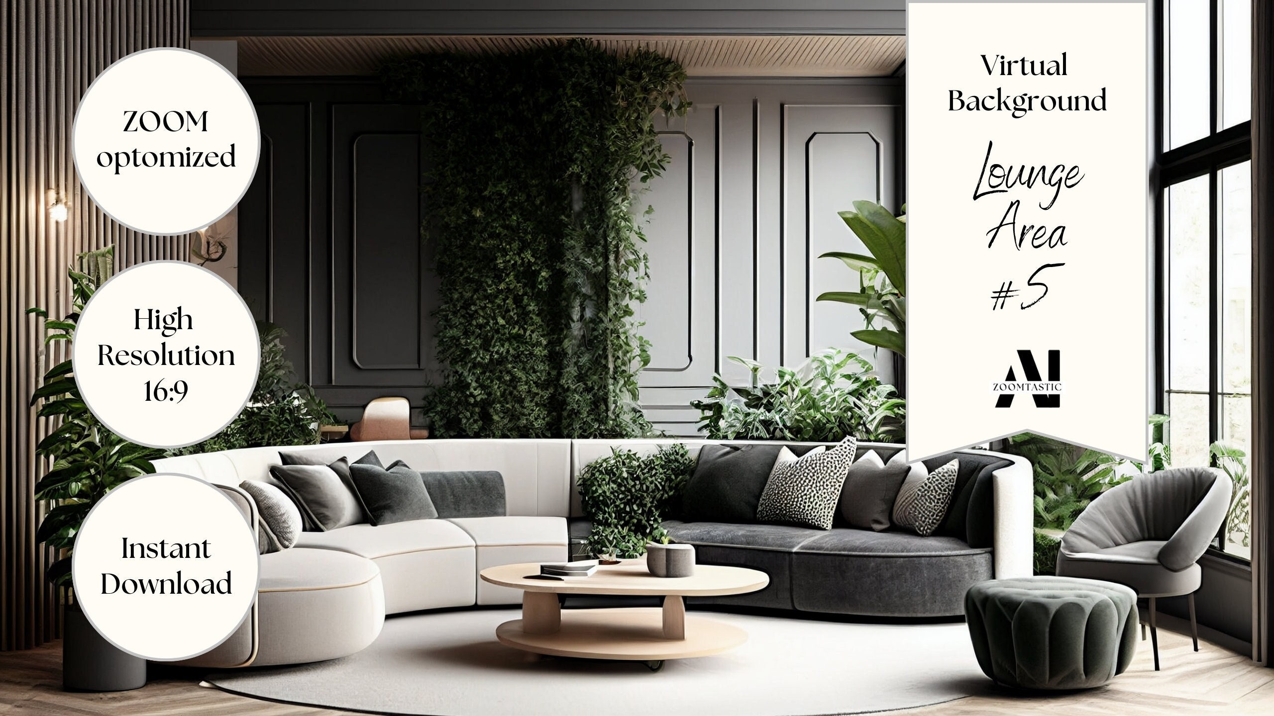 Zoom Background Lounge Area 5 Virtual Background Overlay for Stream ...