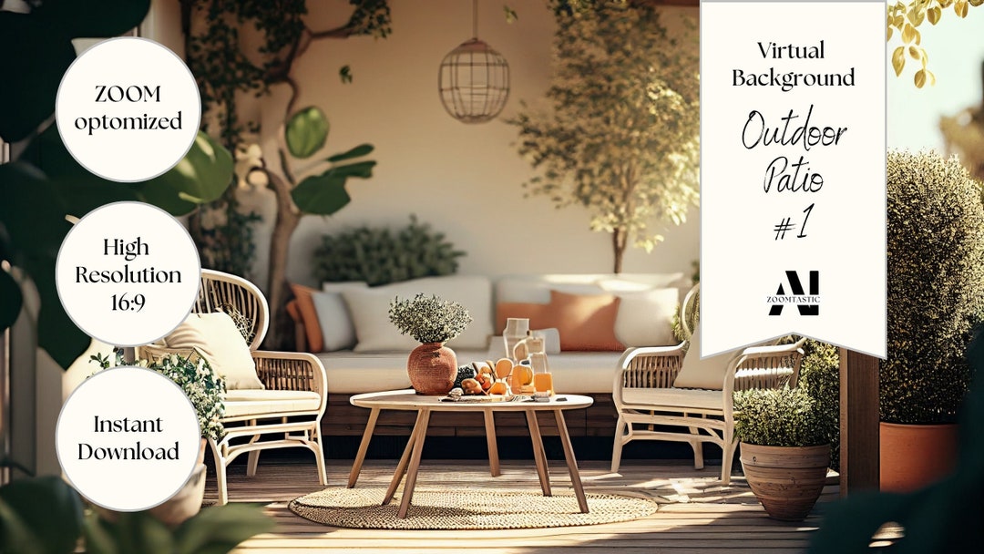 Zoom Background Outdoor Patio #1| Zoom Office Background | Zoom Home ...