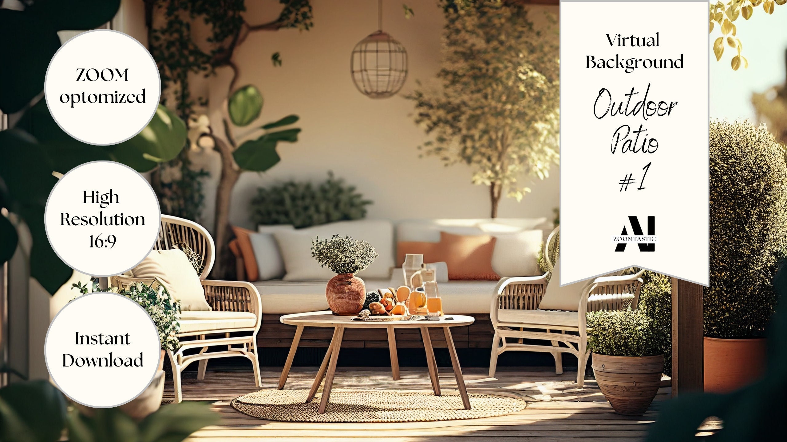 Zoom Background Outdoor Patio #1| Zoom Office Background | Zoom Home ...