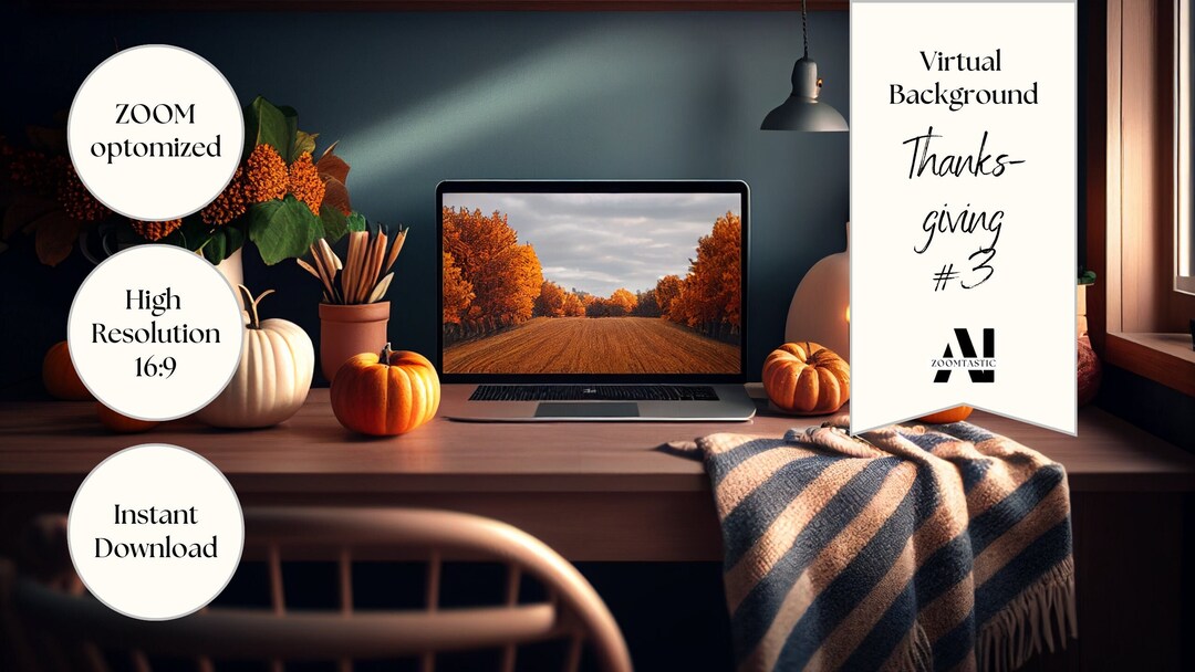 Zoom Background Thanksgiving #3| Zoom Office Background | Zoom Home ...