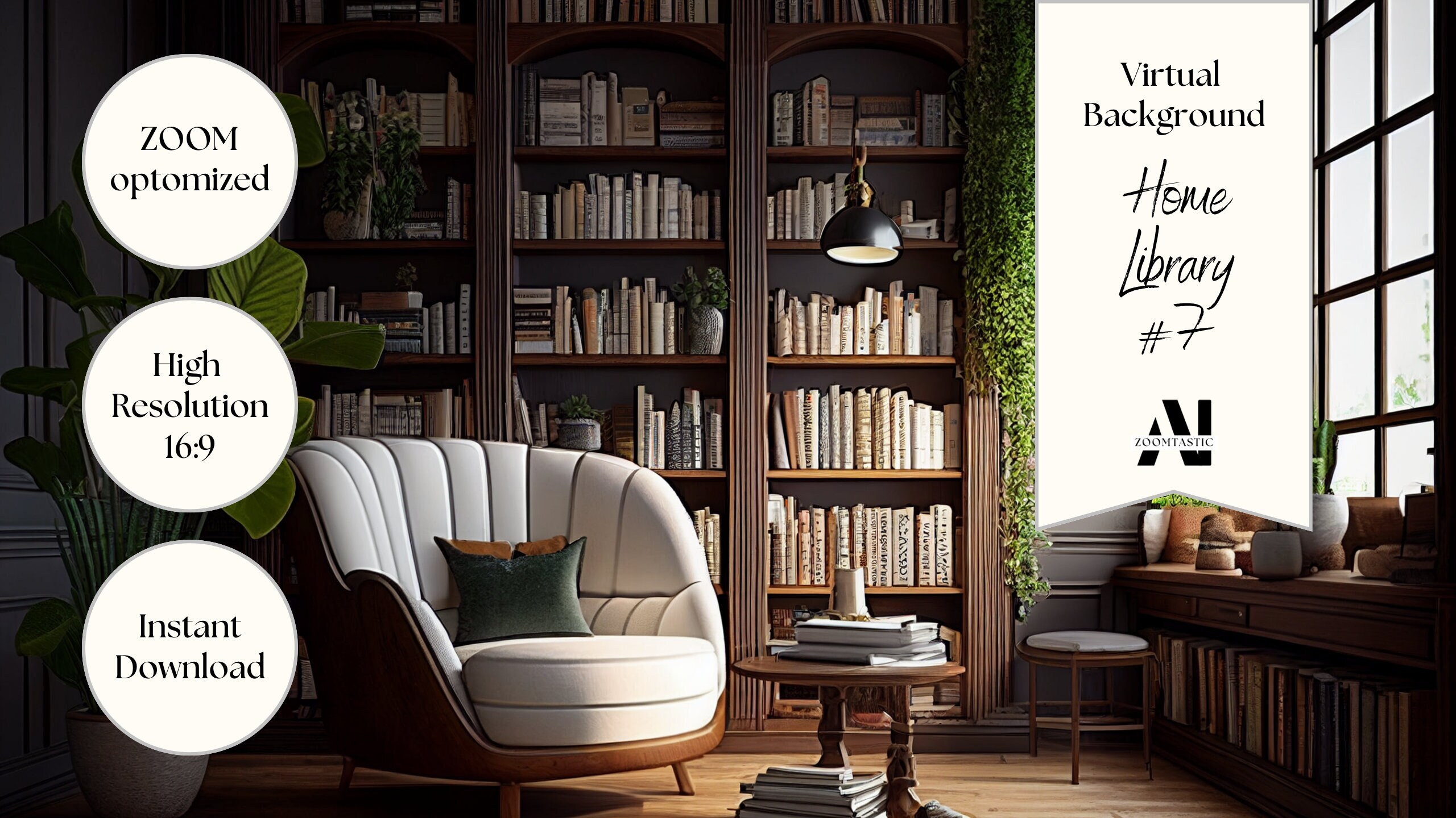 Zoom Background Home Library #7| Zoom Office Background | Zoom Home ...