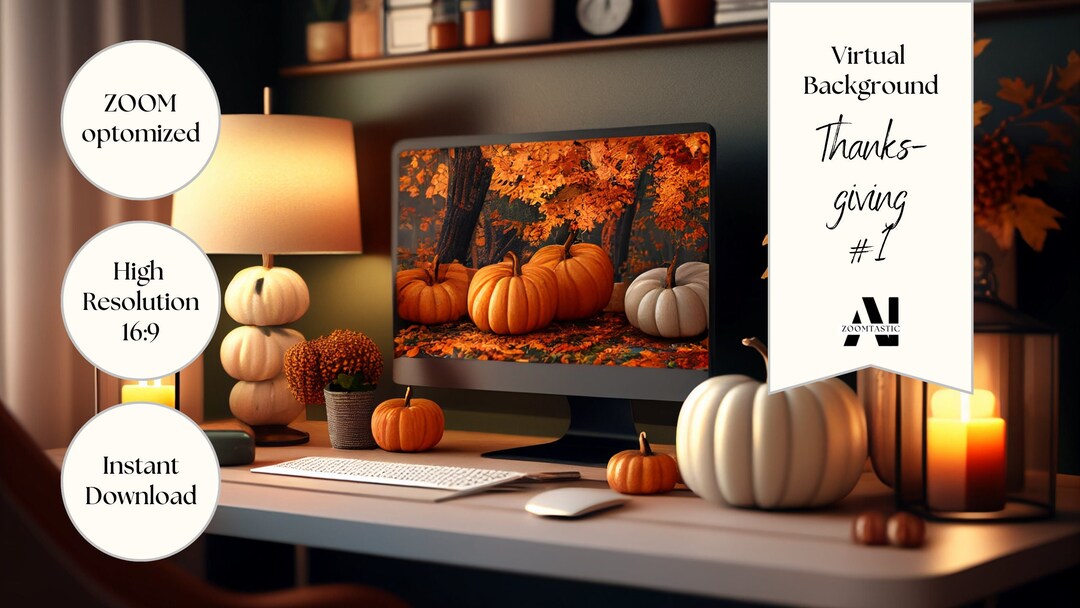 Zoom Background Thanksgiving #1| Zoom Office Background | Zoom Home ...