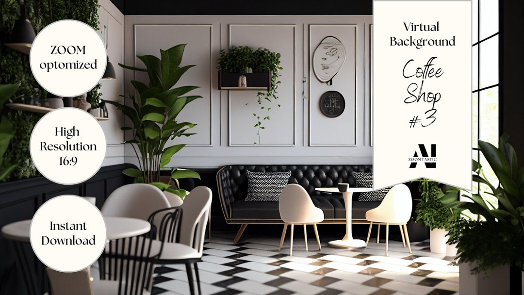 Zoom Background Coffee Shop #3| Zoom Office Background | Zoom Home ...