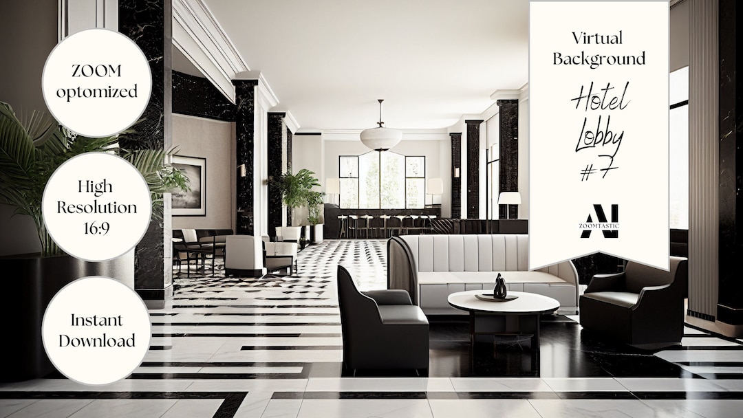 Zoom Background Hotel Lobby #7| Zoom Hotel Background | Zoom Home ...