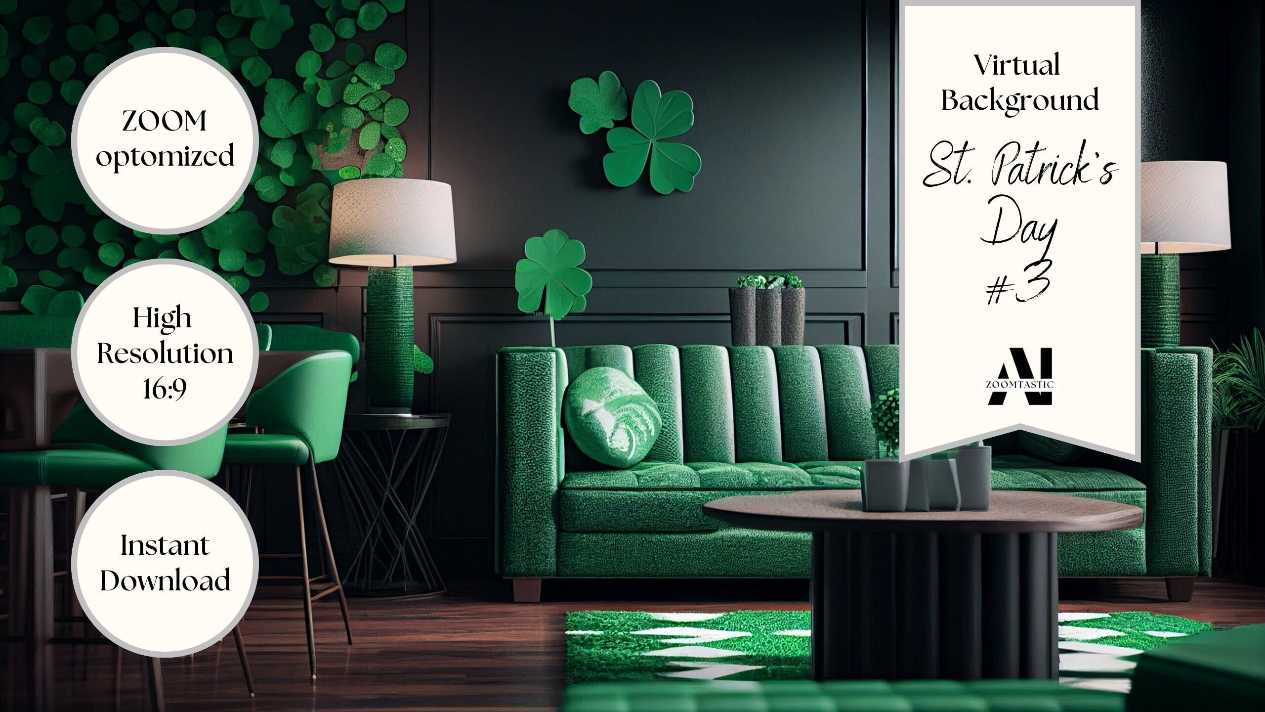 Zoom Background St. Patrick’s Day #3| Virtual Background | Zoom Home ...