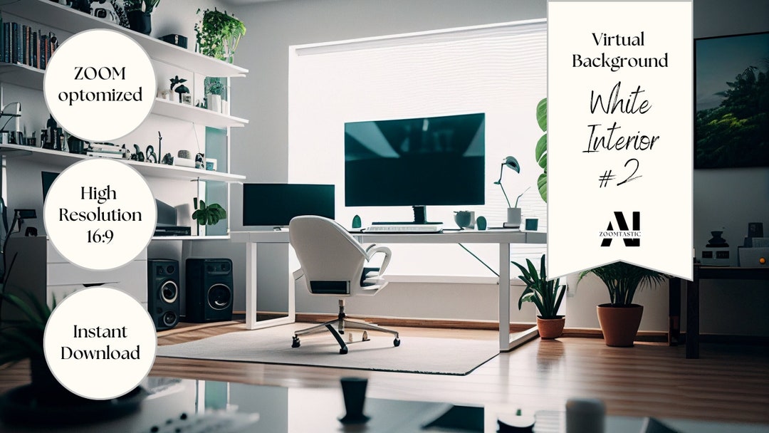 Zoom Background White Interior #2| Zoom Office Background | Zoom Home ...