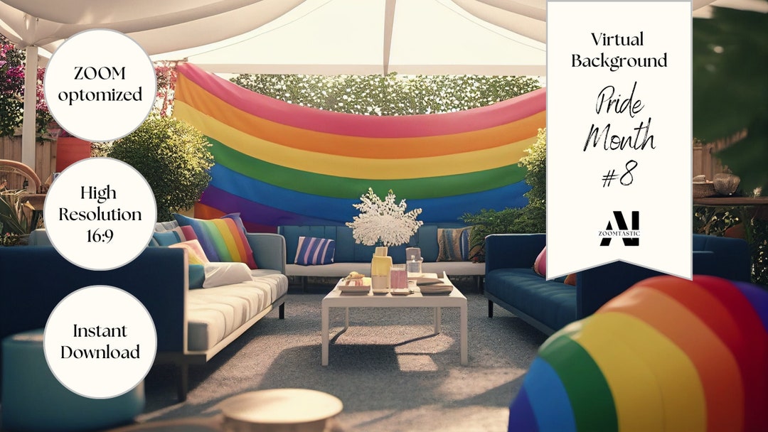 Zoom Background Pride Month #8| Virtual Background | Zoom Home Office ...