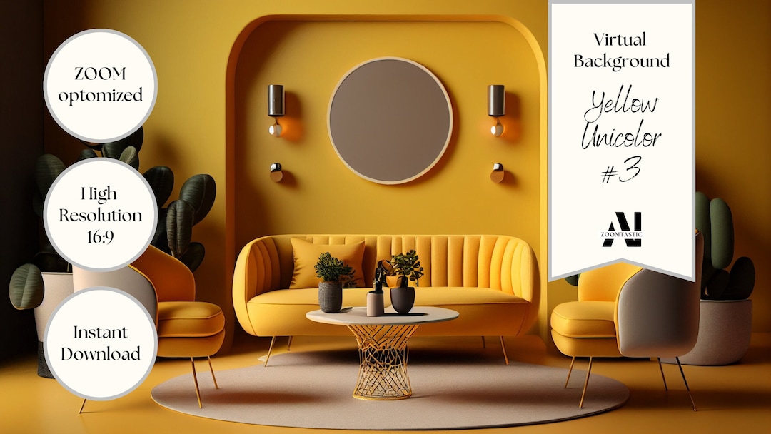 Zoom Background Yellow Interior #3| Zoom Office Background | Zoom Home ...