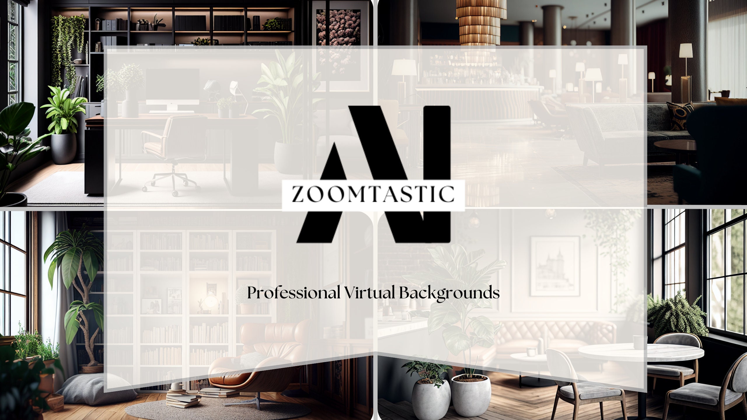 Zoom Background "classic" Pack of 4| Virtual Background | Overlay for ...